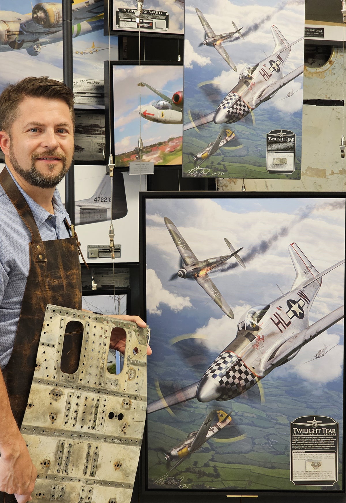 Twilight Tear - P-51D Mustang Canvas with P-51D Relic – Aces In Action ...