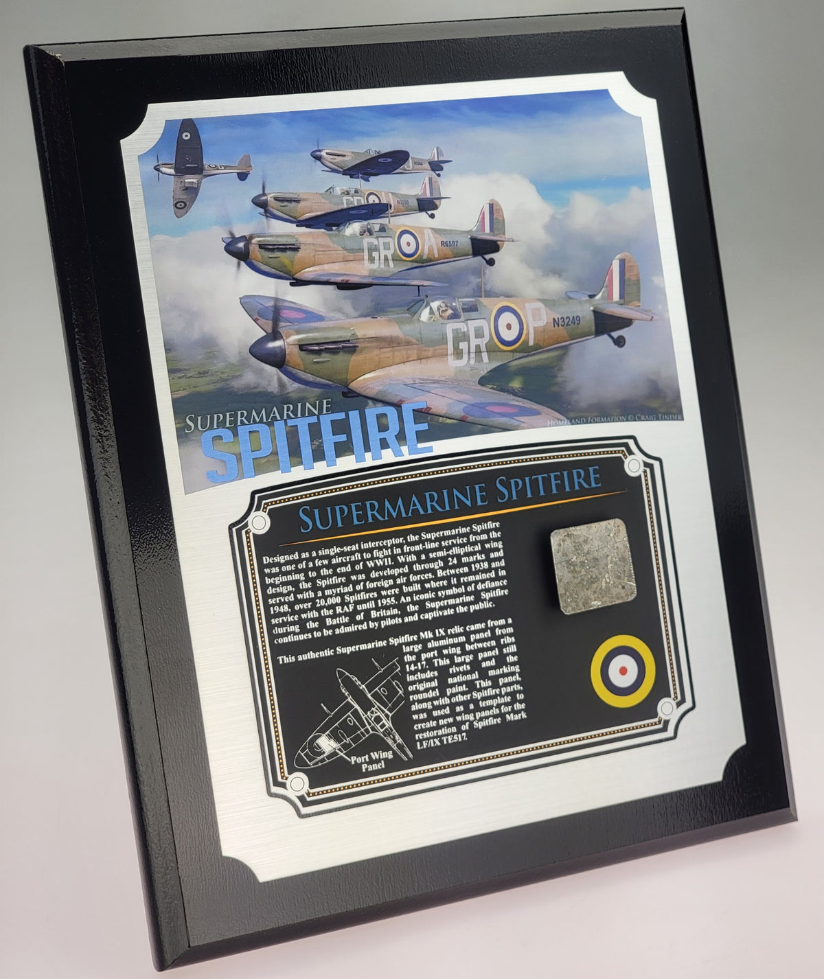 WWII Supermarine Spitfire Relic Plaque - Full Color 8"x10" – Aces In ...