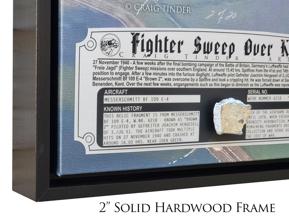 Fighter Sweep Over Kent - Messerschmitt Bf 109 E-4 Canvas | INCLUDES ...