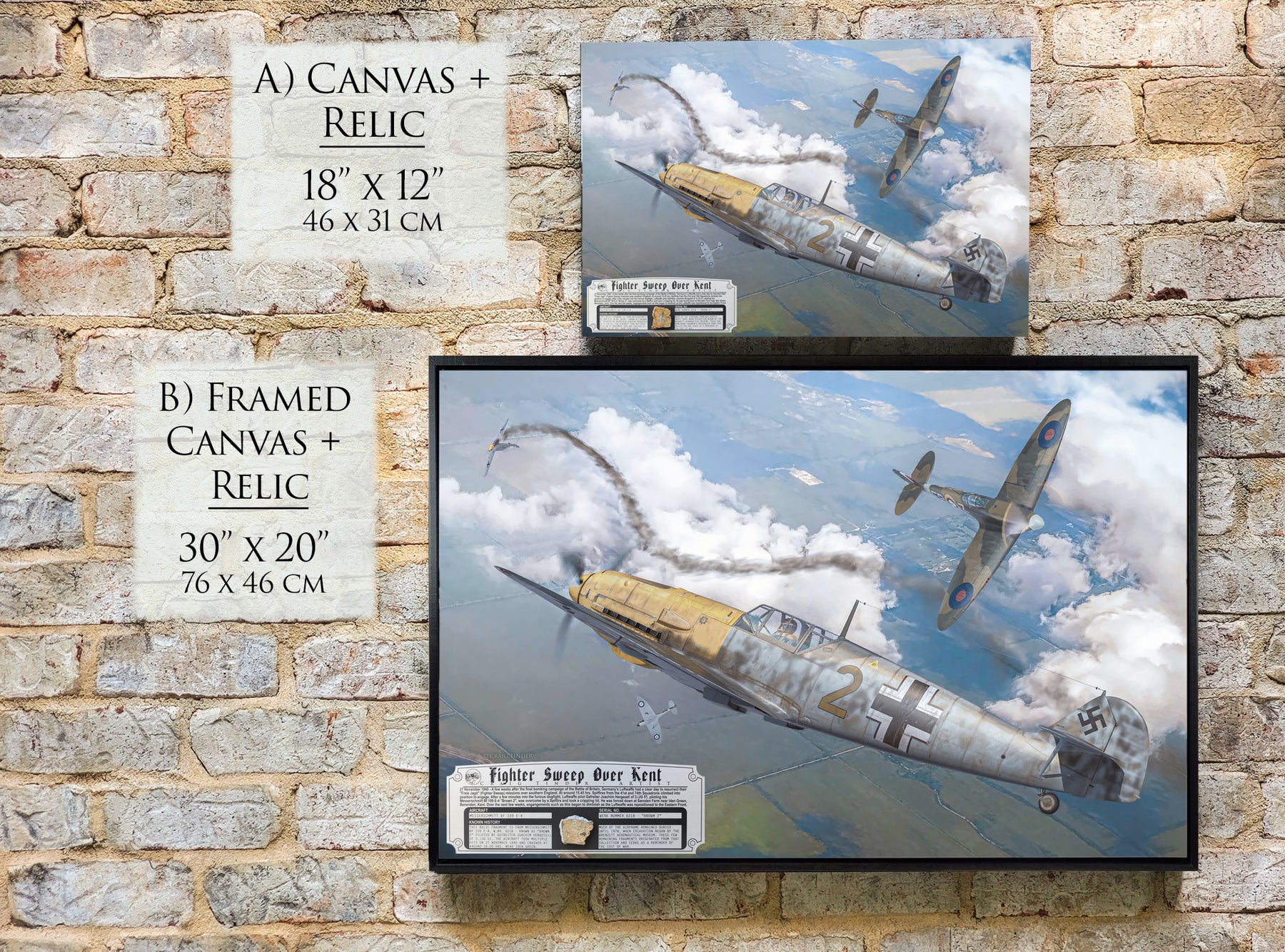 Fighter Sweep Over Kent - Messerschmitt Bf 109 E-4 Canvas | INCLUDES ...