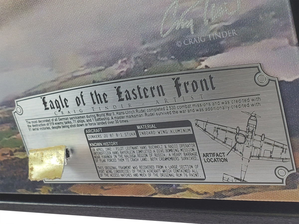Eagle of the Eastern Front - Ju 87 B-1 Stuka Canvas with Stuka Relic ...